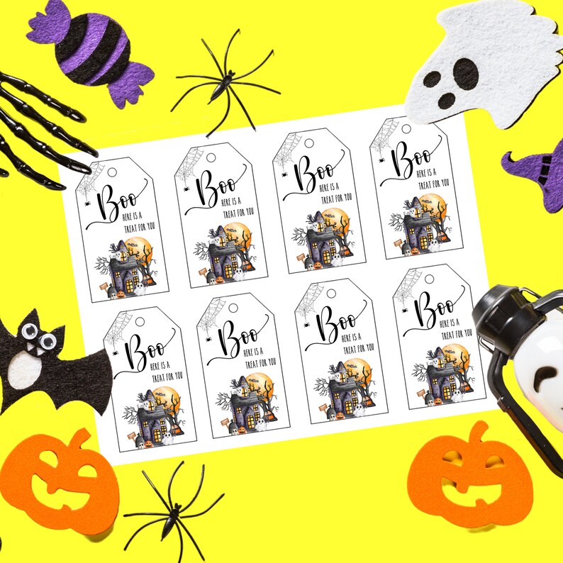 Halloween Favor Tags Boo Gift Tags Trick or Treat Favor Tags - Etsy
