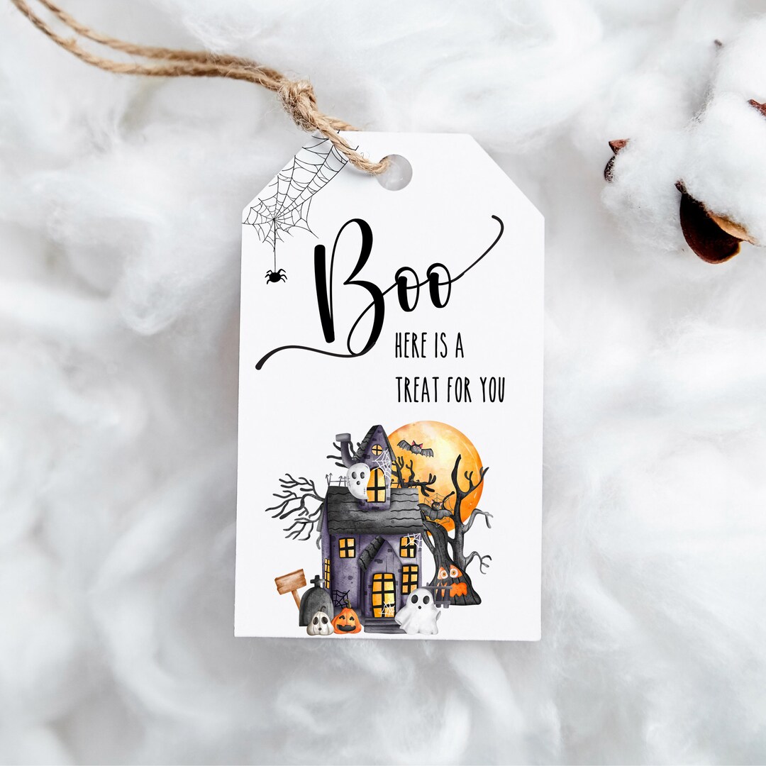 Halloween Favor Tags Boo Gift Tags Trick or Treat Favor Tags - Etsy