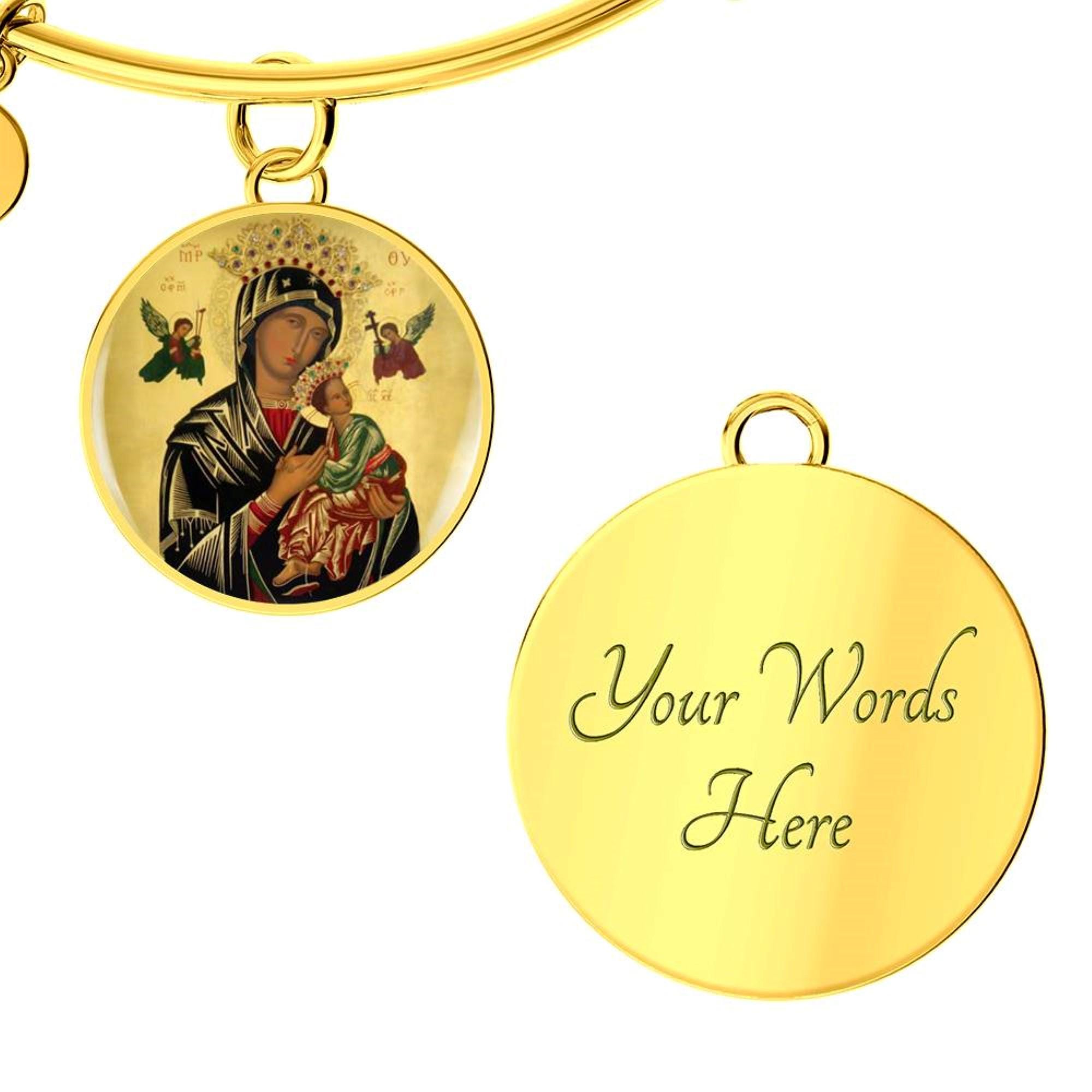 Gold Bracelet Religious Bracelet Saint Bracelet Religious Jewelry ...