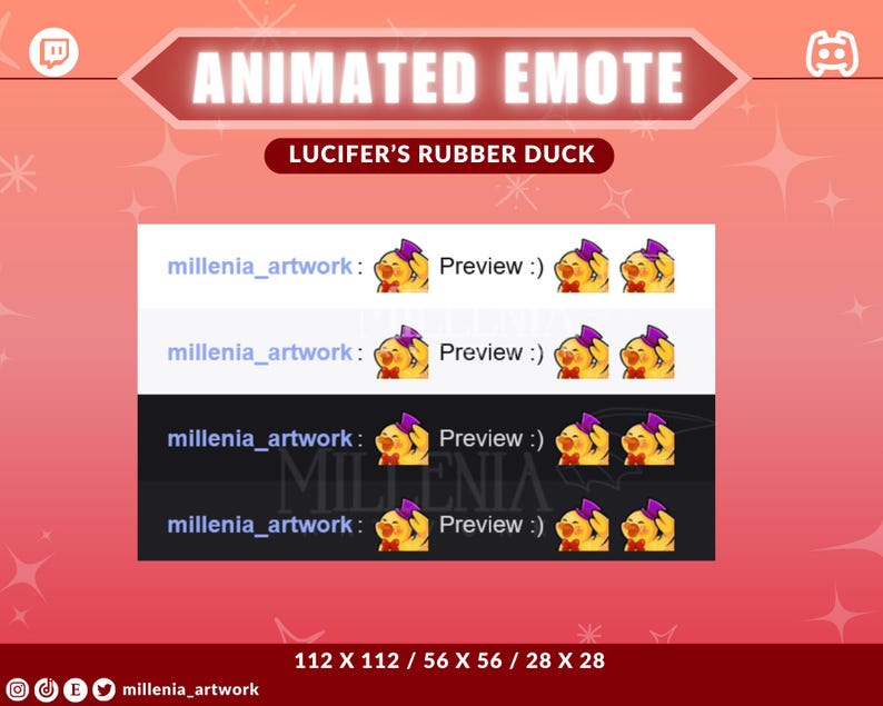 Cute Animated Lucifer's Rubber Duck Emote - Twitch, Discord, Youtube ...