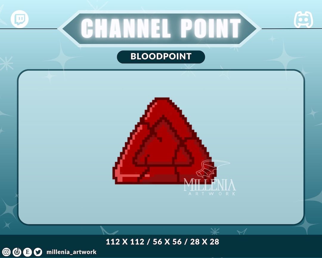 Pixel Bloodpoint DBD Channel Point Icon/emote - Twitch, Youtube ...