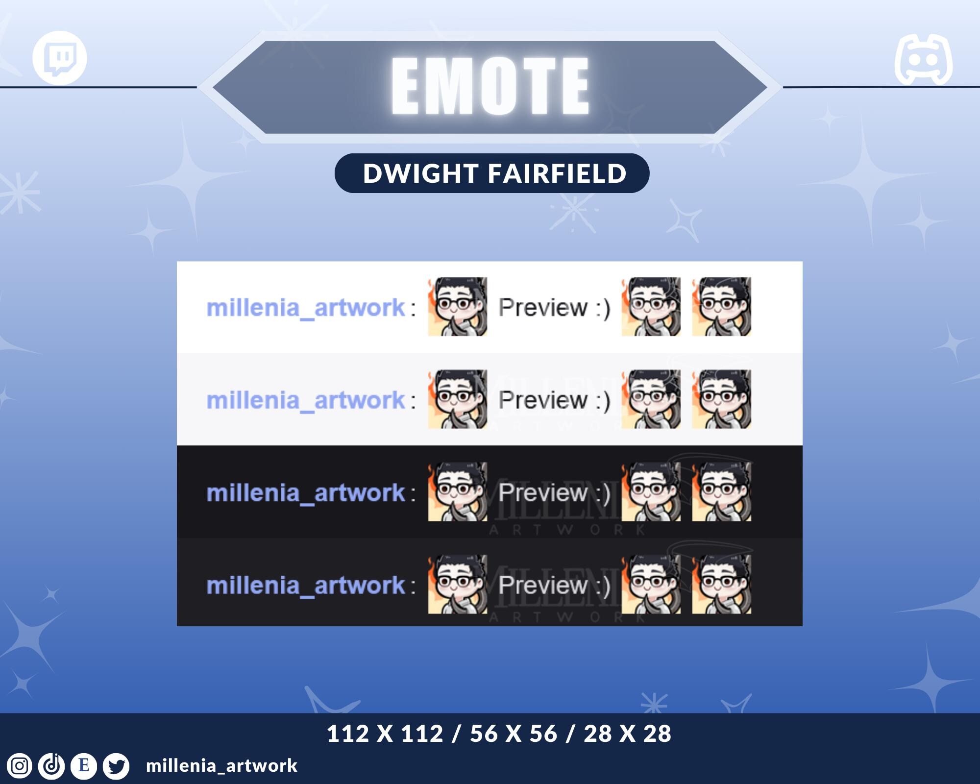 Dwight Fairfield This is Fine Emote - Twitch, Youtube, Discord ...