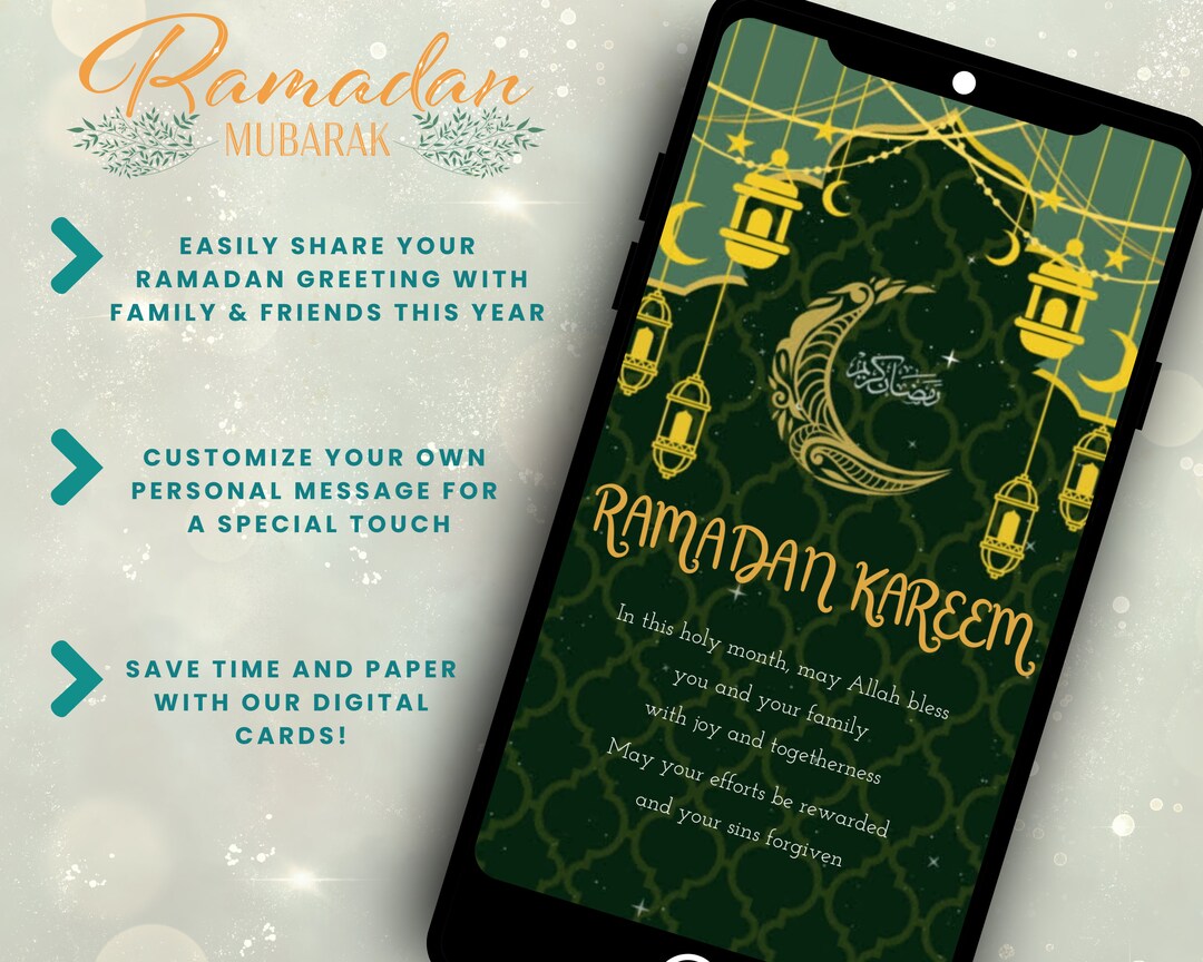 Digital Ramadan Kareem Card, Ramadan Mubarak Ecard, Ramadan Greeting ...