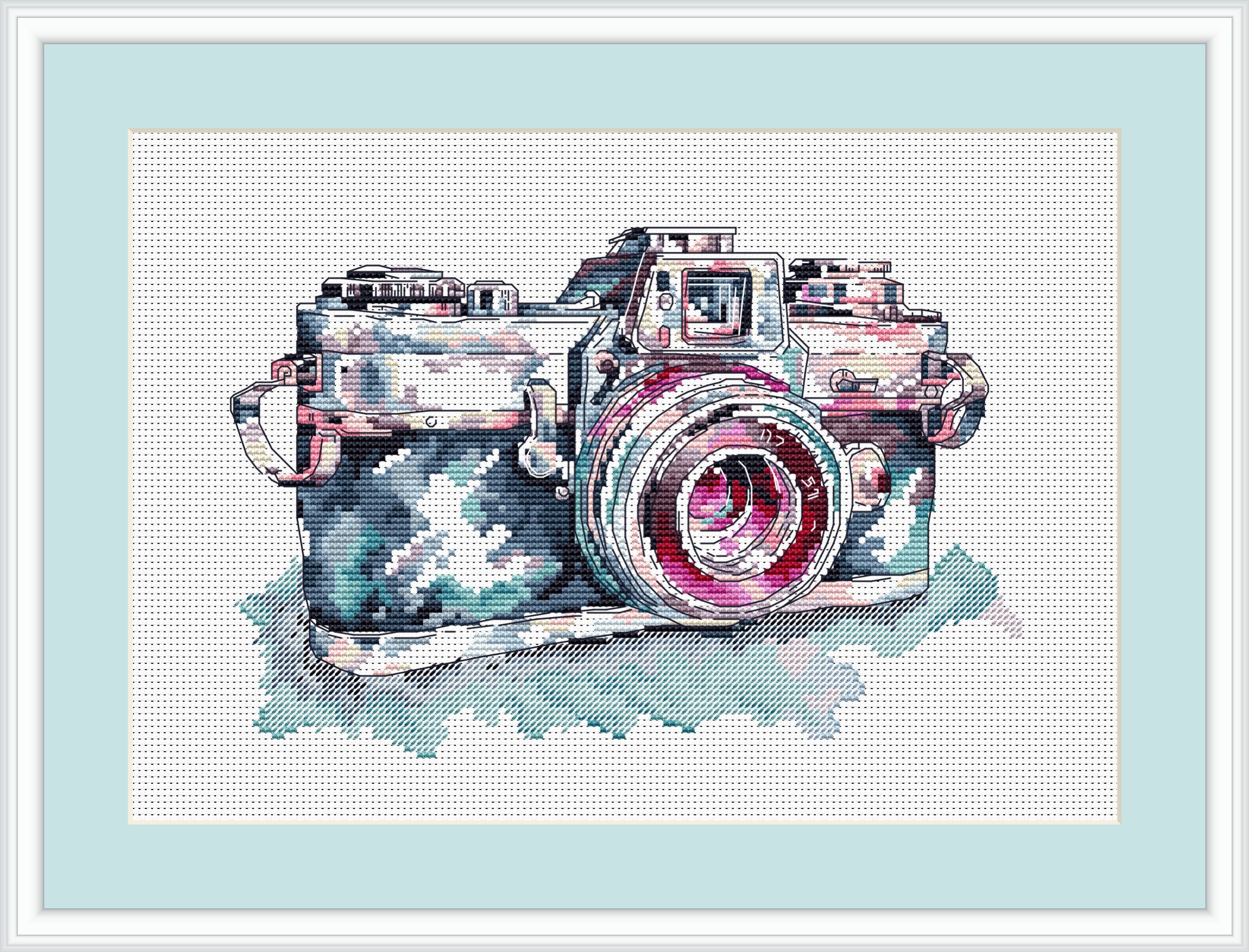 Old Photo Camera Cross-stitch Pattern Watercolor Vintage Camera PDF ...
