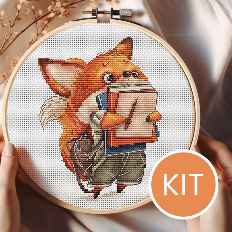Fox Cross Stitch Kit - Etsy