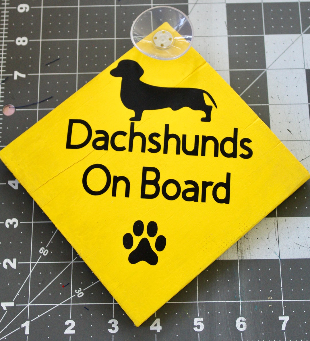 Dachshunds on Board Sign - Etsy