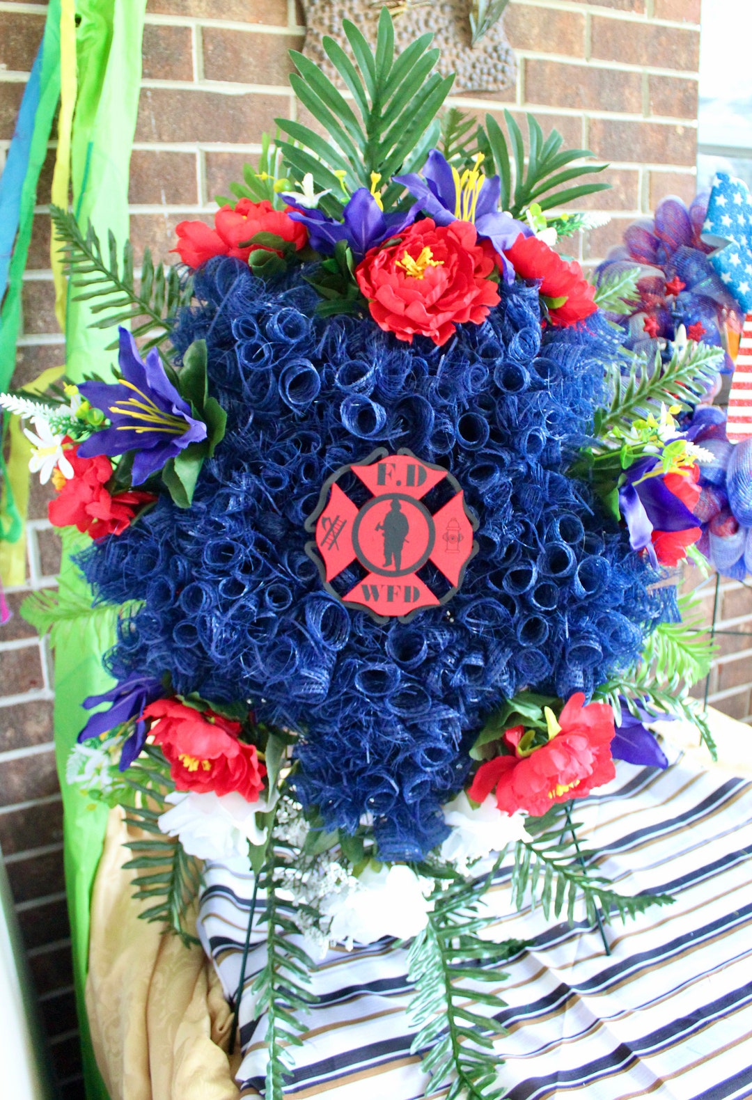 Fire Department Funeral Wreath - Etsy