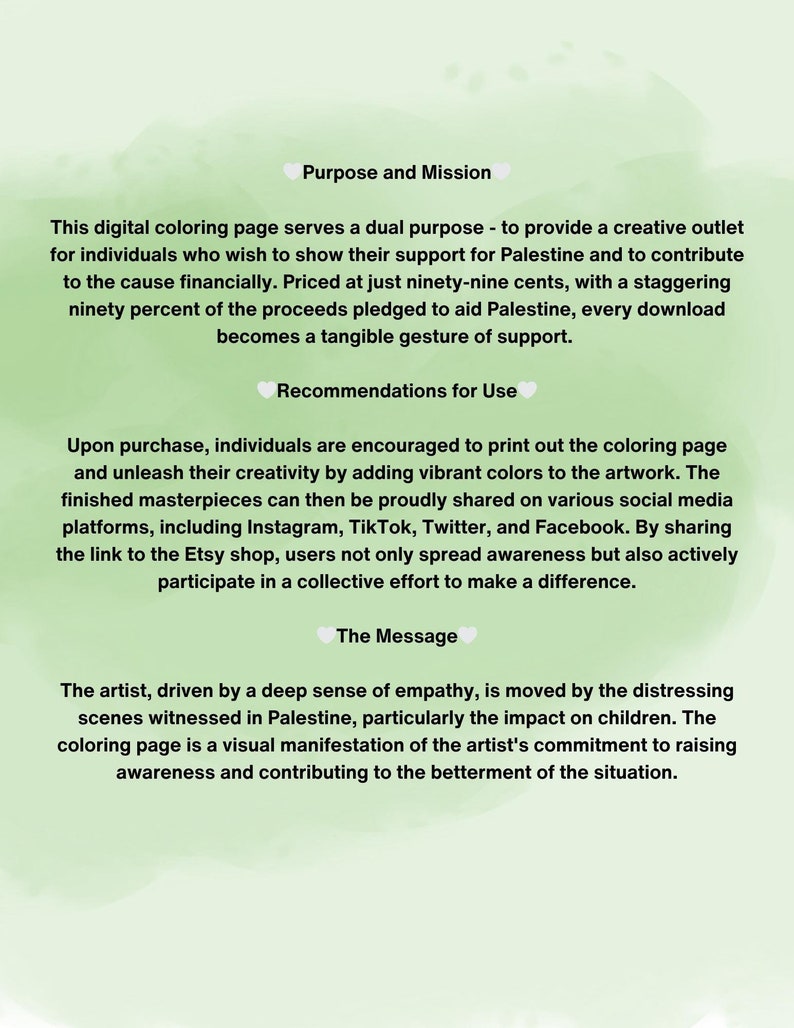 Free Palestine Digital Coloring Page for a Cause - Etsy