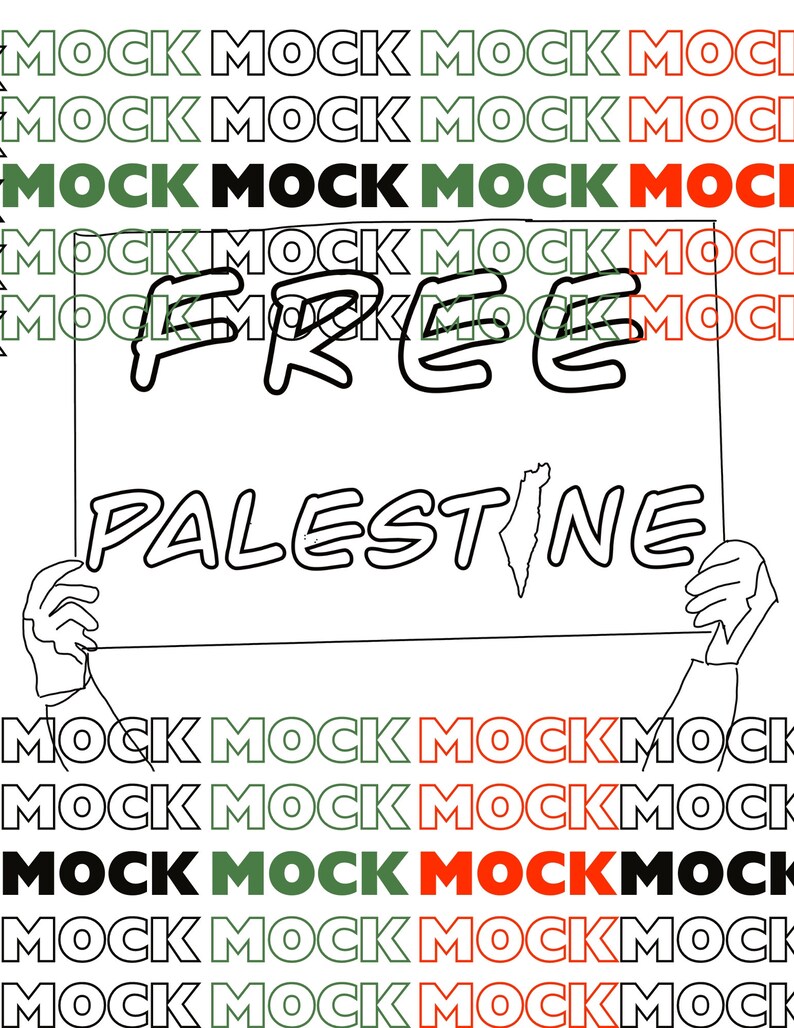Free Palestine" Digital Coloring Page for a Cause - Etsy Australia