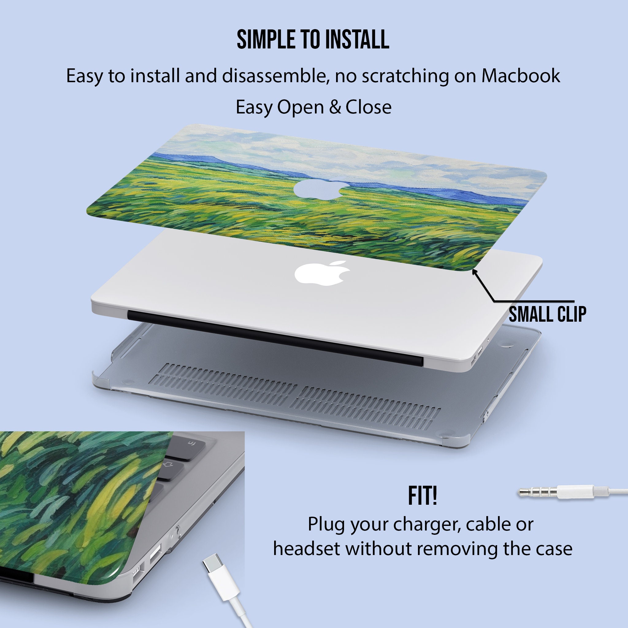 Oil Painting Green Grass MacBook Case MacBook Pro 13 2020 - Etsy
