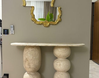 Travertine Stone Console Table - Etsy