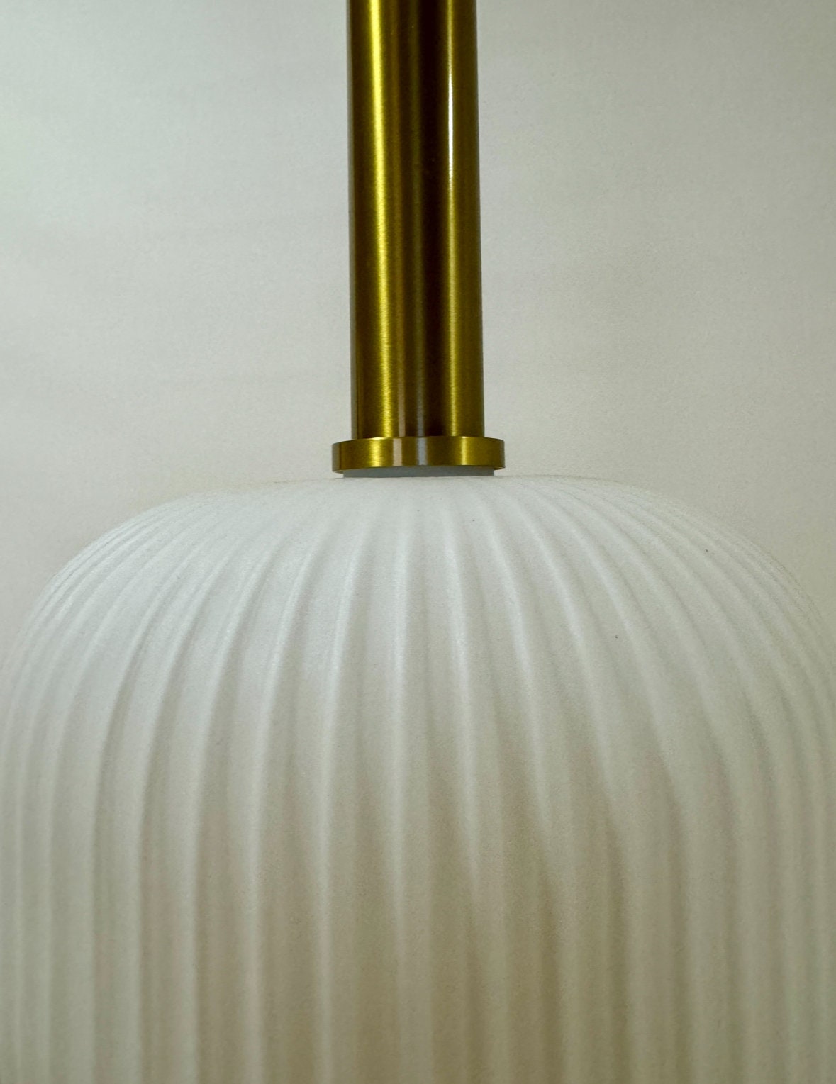 Ribbed Glass Pendant, Pendant Light, Modern Pendant Light, Contemporary ...
