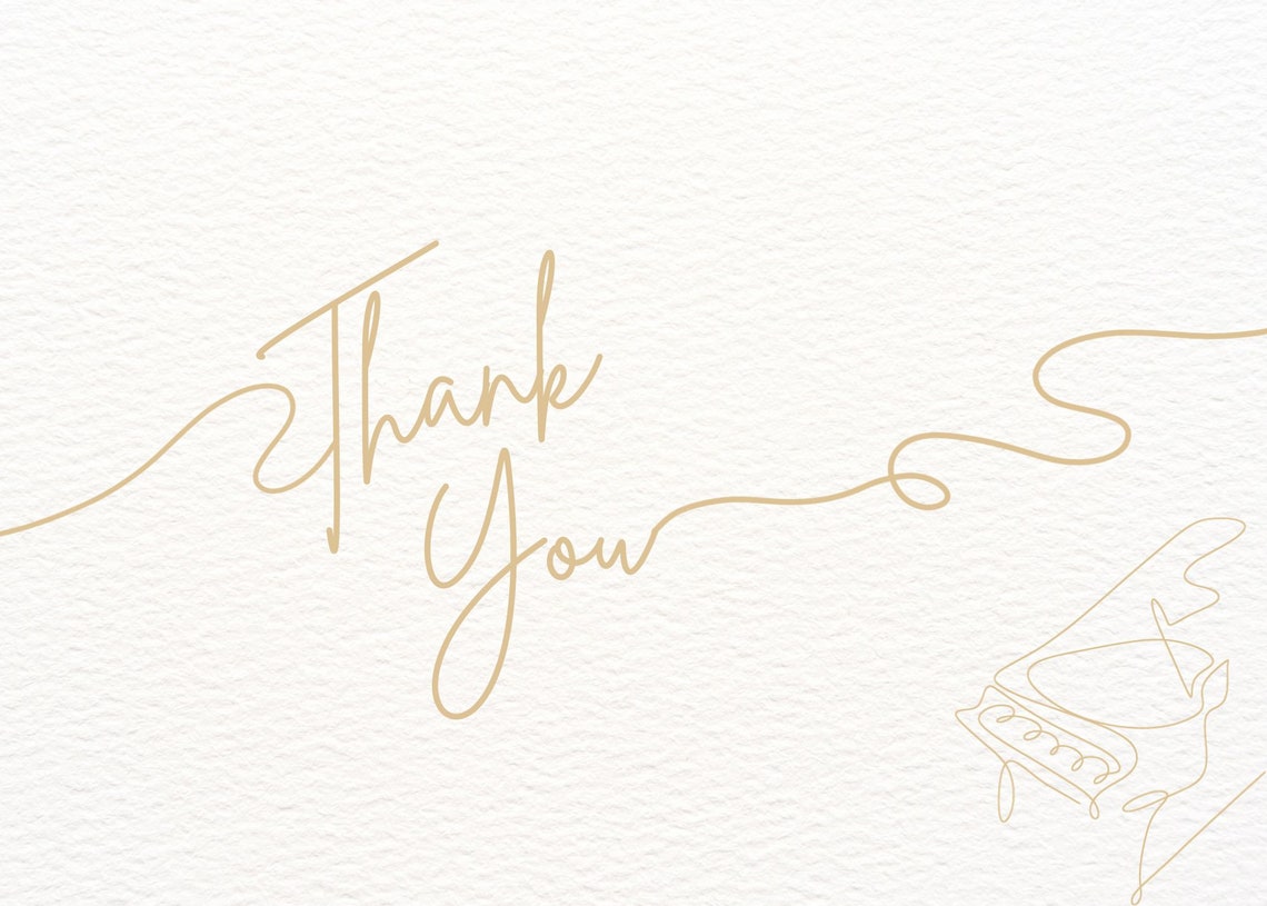 Digital Music Thank You Cards Classical Music Support Card Recital ...