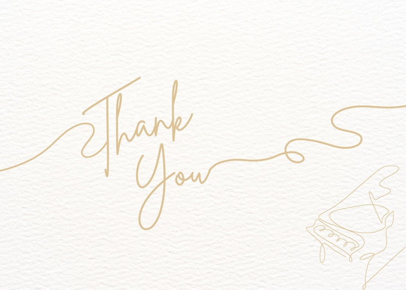 Digital Music Thank You Cards Classical Music Support Card Recital ...