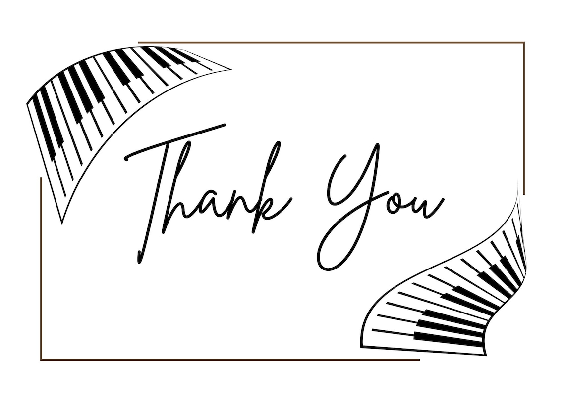 Digital Music Thank You Cards Classical Music Support Card Recital ...