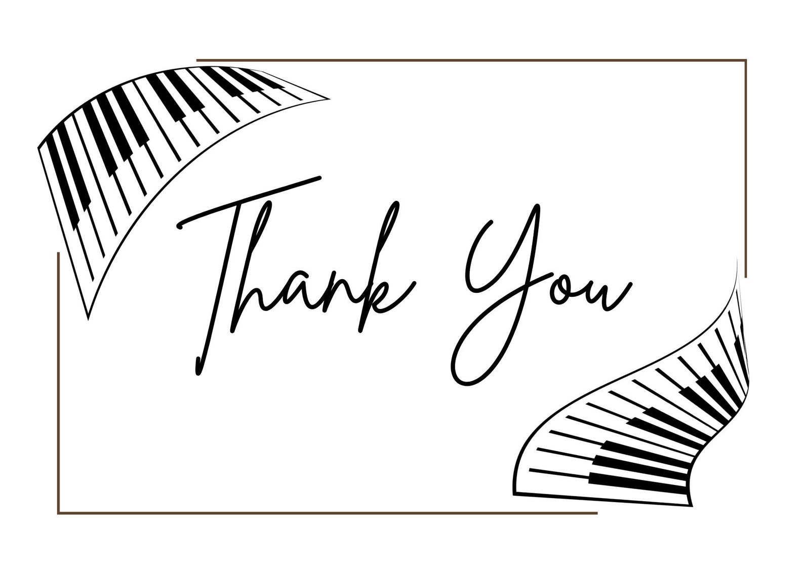 Digital Music Thank You Cards Classical Music Support Card Recital ...