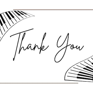 Digital Music Thank You Cards Classical Music Support Card Recital ...