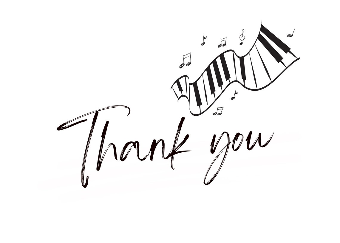 Digital Music Thank You Cards Classical Music Support Card Recital ...
