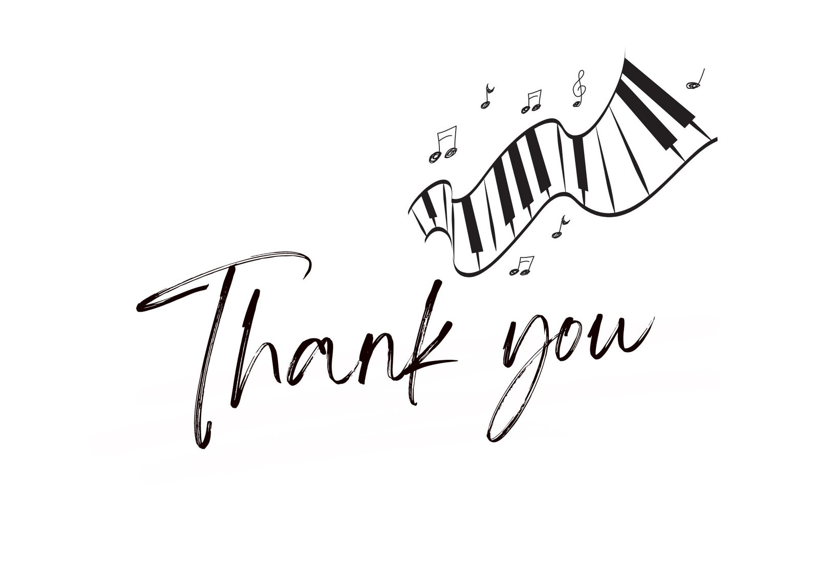 Digital Music Thank You Cards Classical Music Support Card Recital ...