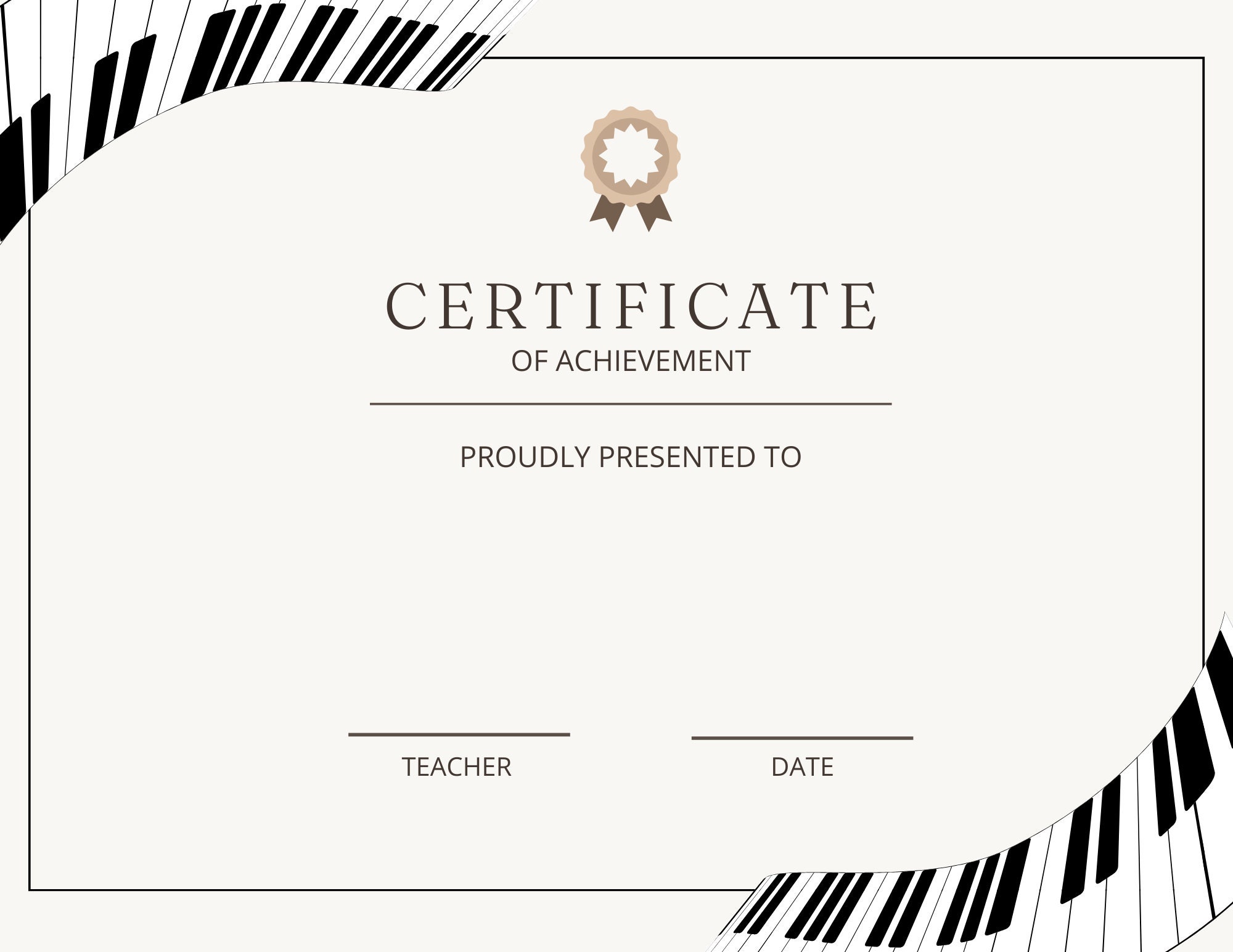 Digital Recital Certificate Certificate of Completion Music Recital ...