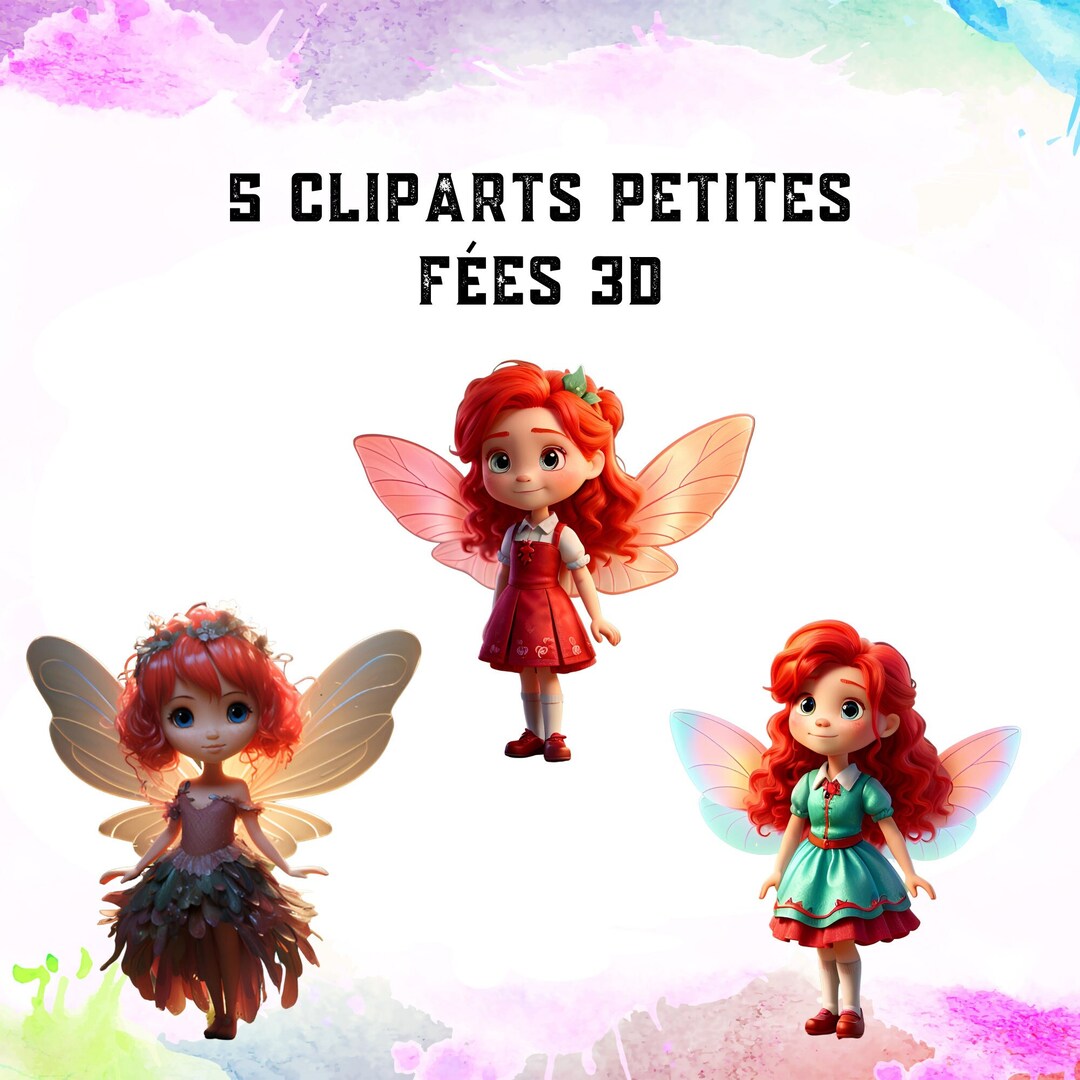 3D Fairy Cliparts, PNG Images for Sublimation or Other Purposes - Etsy