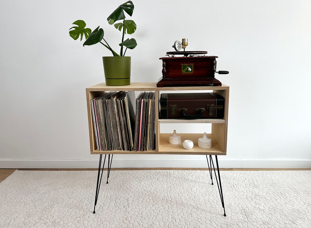Vinyl Record Storage Console Table Kallax Record Cabinet - Etsy