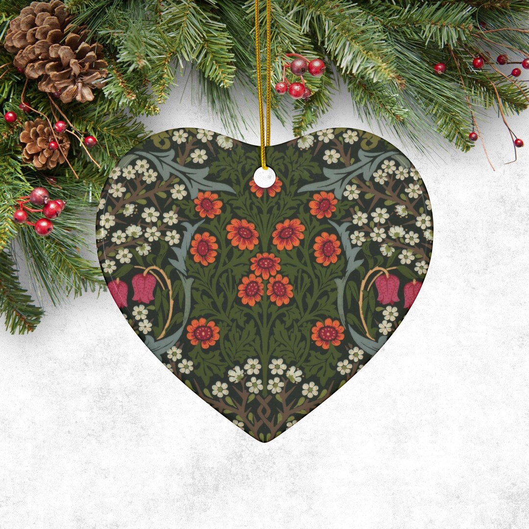 WILLIAM MORRIS Blackthorn Pattern Ceramic Ornament | Fine Art Botanical ...