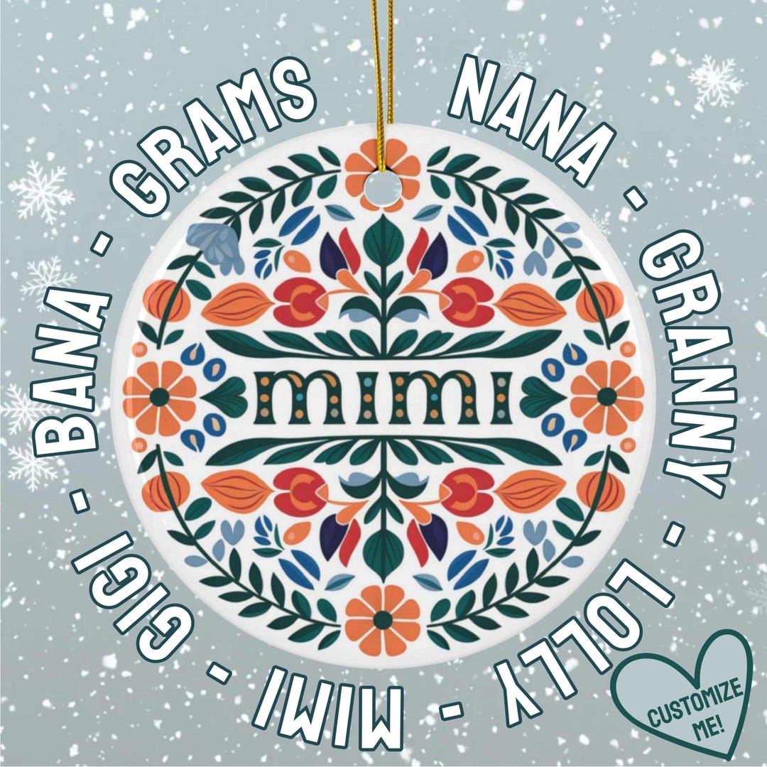 Mimi Christmas Ornament, Mimi Ceramic Ornament for New Grandma, Mimi's ...
