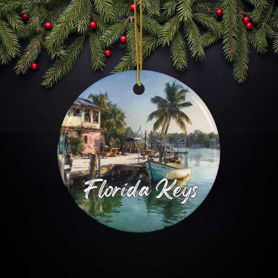 Florida Keys Ceramic Ornament | Florida Keys Island Souvenir | Vacation ...