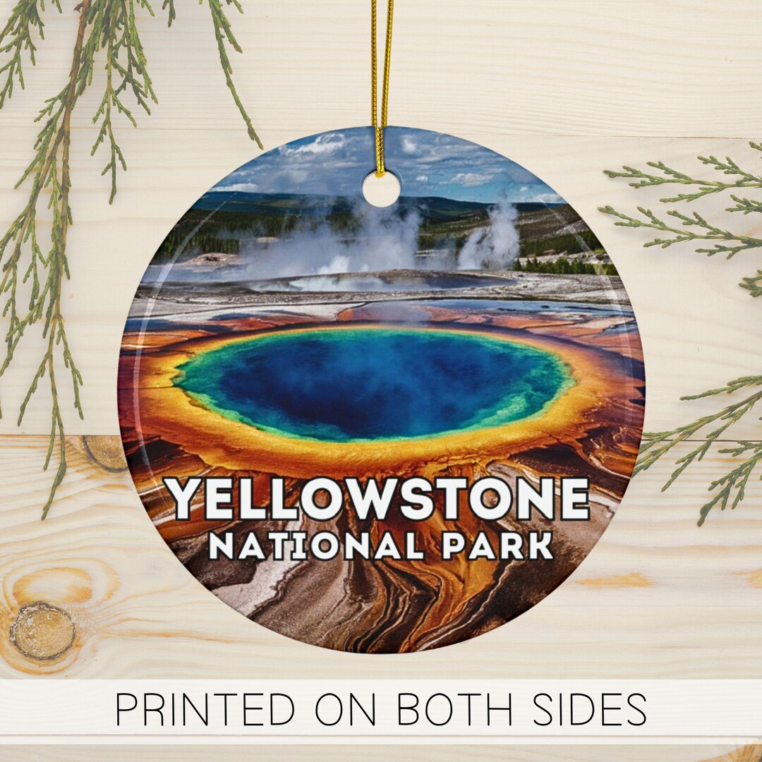 Yellowstone National Park Grand Prismatic Spring Ceramic Ornament ...
