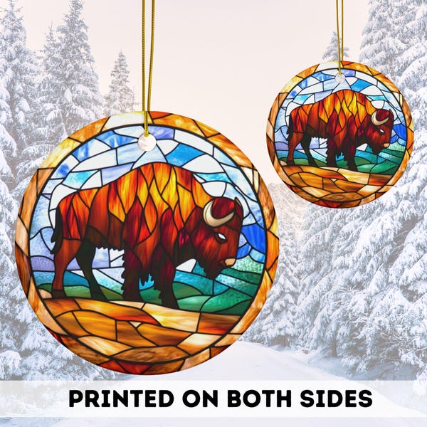 Bison Ornament - Etsy