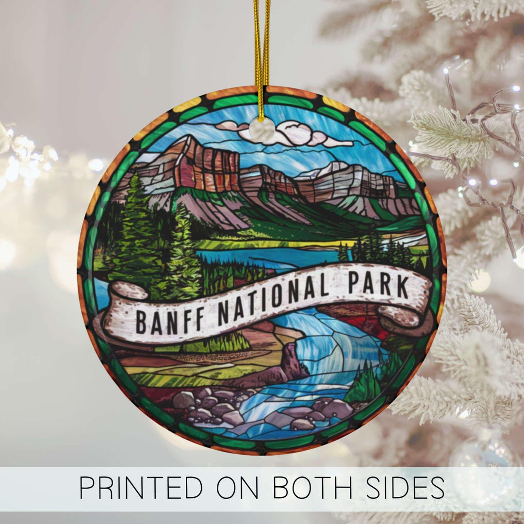 Banff National Park in Canada Ceramic Ornament, Banff Alberta Canada ...