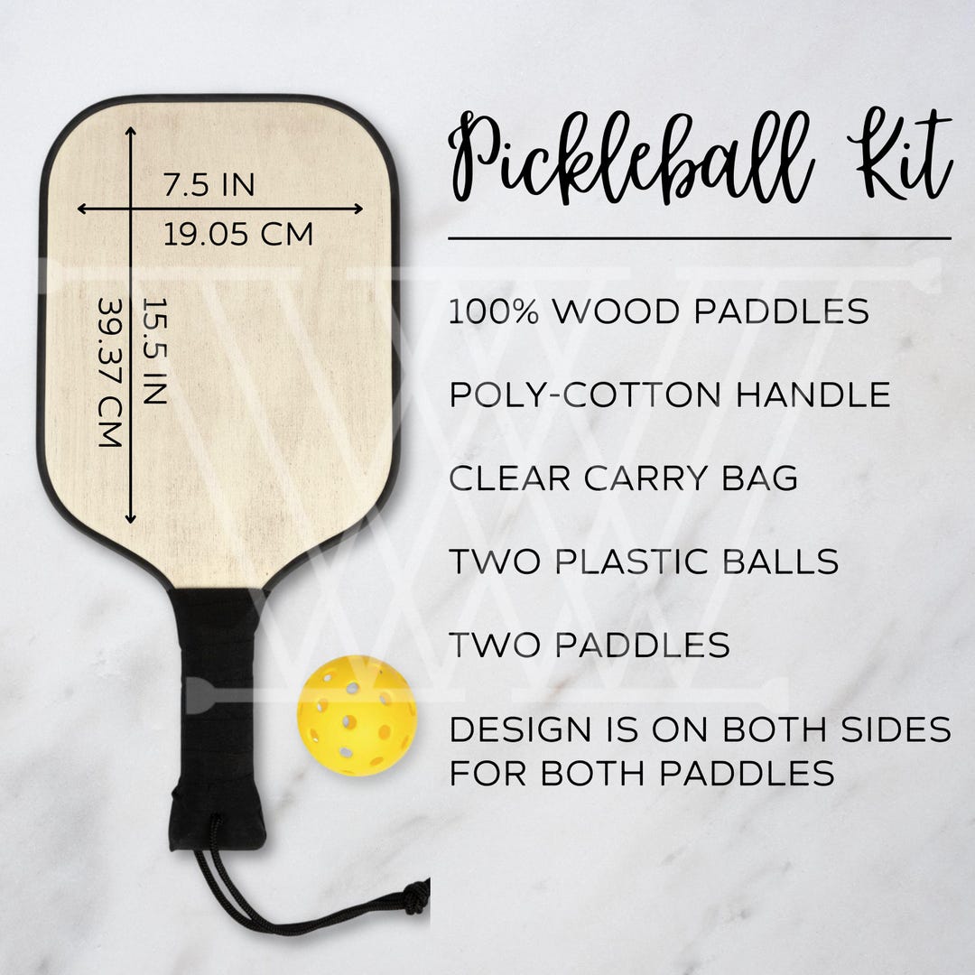 Pickleball Kit Information for Listing, Pickleball Mockup With Details ...