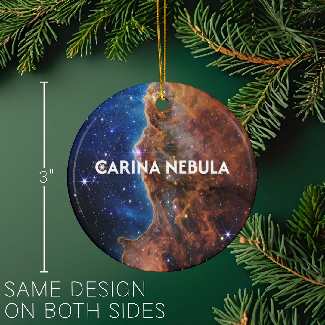 Space Ornament, NASA Carina Nebula Ceramic Ornament, Astronomy ...
