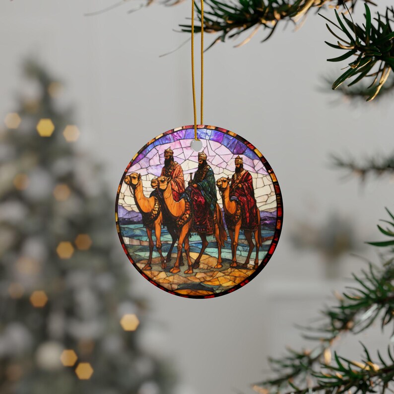 We Three Kings Ornament | Wise Men Nativity Ornament | Wise Men Ceramic ...