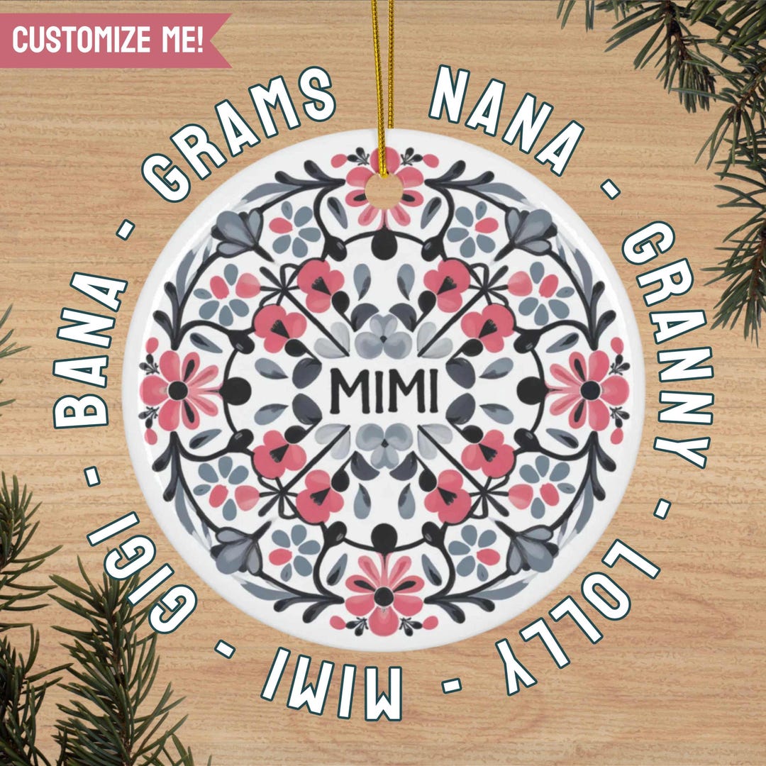 Mimi Christmas Ornament, Mimi Ceramic Ornament for New Grandma, Mimi's ...