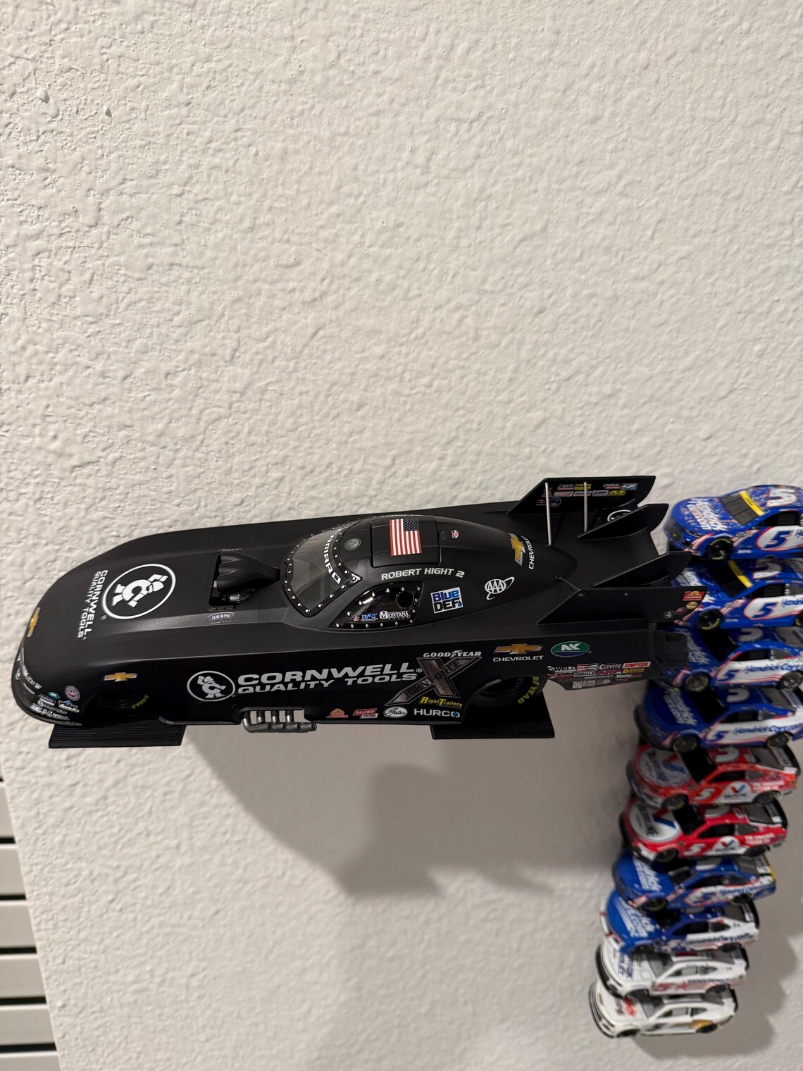 NHRA Funny Car 1:24 Diecast Car Tilted Wall Display, 1-tier - Etsy