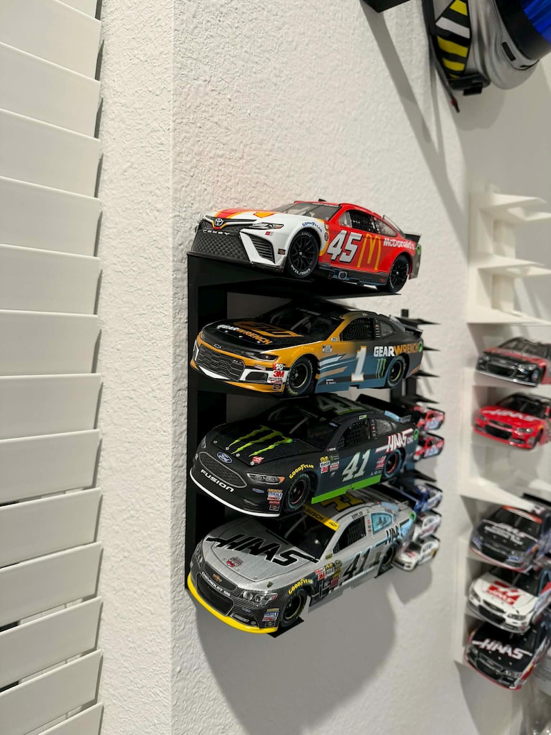 1:24 Scale NASCAR Diecast 4 Tier Shelf/table/wall Mount Display Stand ...