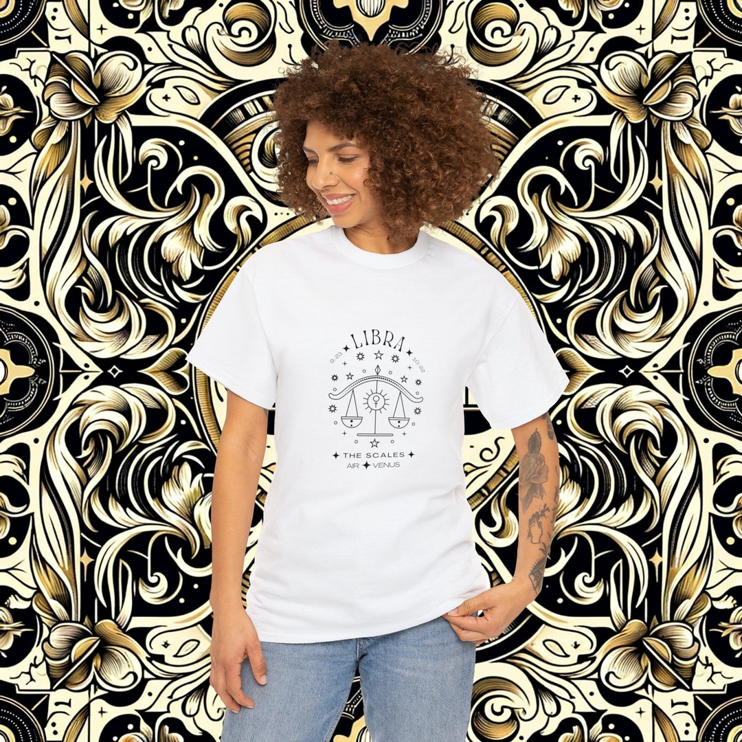 Libra Zodiac Shirt Chic Astrology Tee, Star Sign Balance, Venus-inspired T-shirt - Etsy