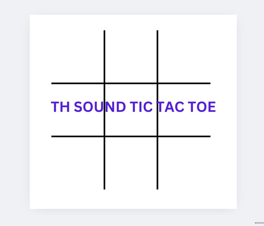 TH Sound Tic Tac Toe - Etsy