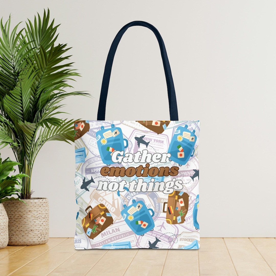 Canvas Wanderlust Tote Bag, Traveler's Gift, Adventure Tote, All Over ...