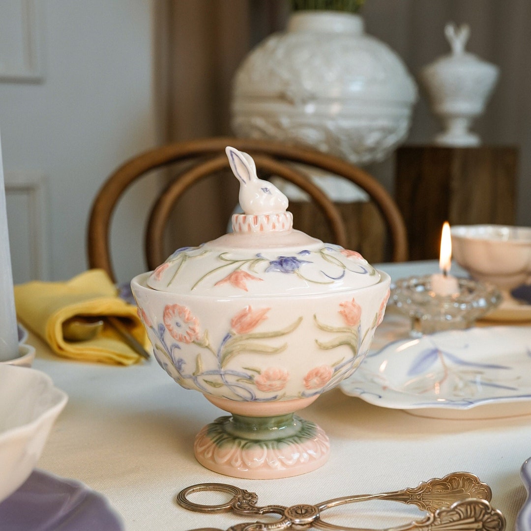 Candy Bowl, Unique Kitchen Decor Alice in Wonderland Serveware, Tea ...