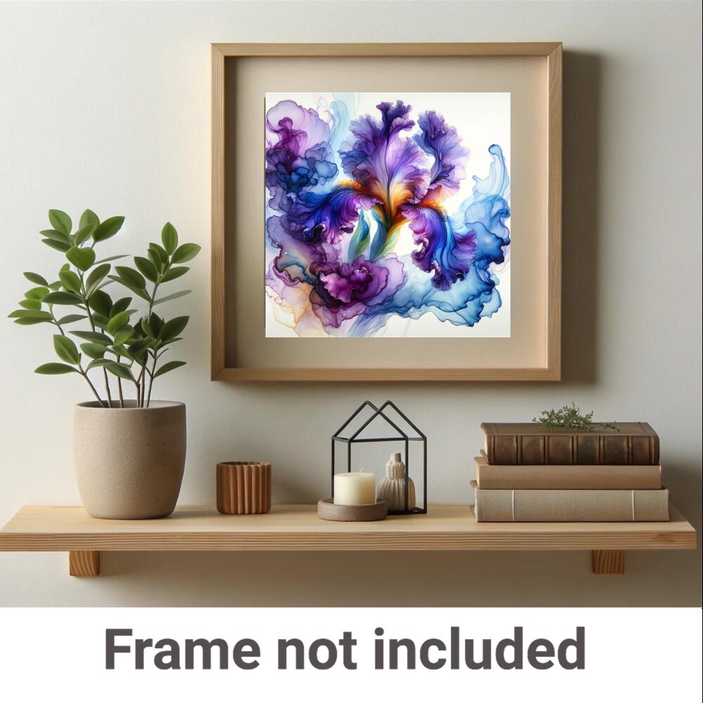 Vibrant Floral Wall Art, Watercolor Flower Print, Colorful Botanical ...