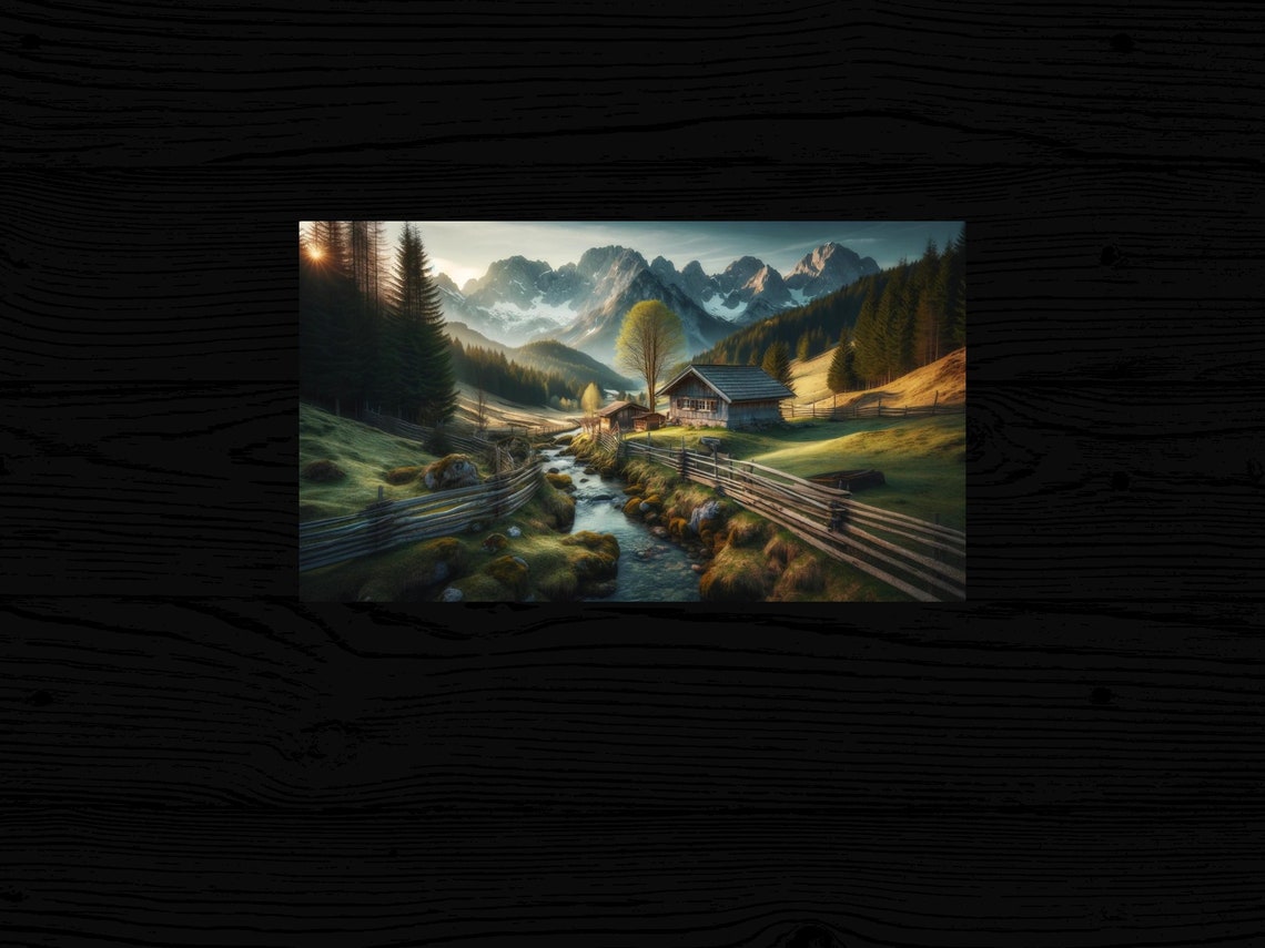 Scenic Mountain Landscape Art, Digital Download Wall Art, Nature Home ...