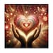 Spiritual Heart Wall Art, Radiant Light and Flowers, Love and Healing ...
