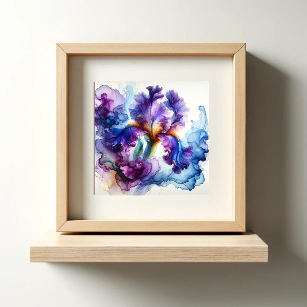 Vibrant Floral Wall Art, Watercolor Flower Print, Colorful Botanical ...