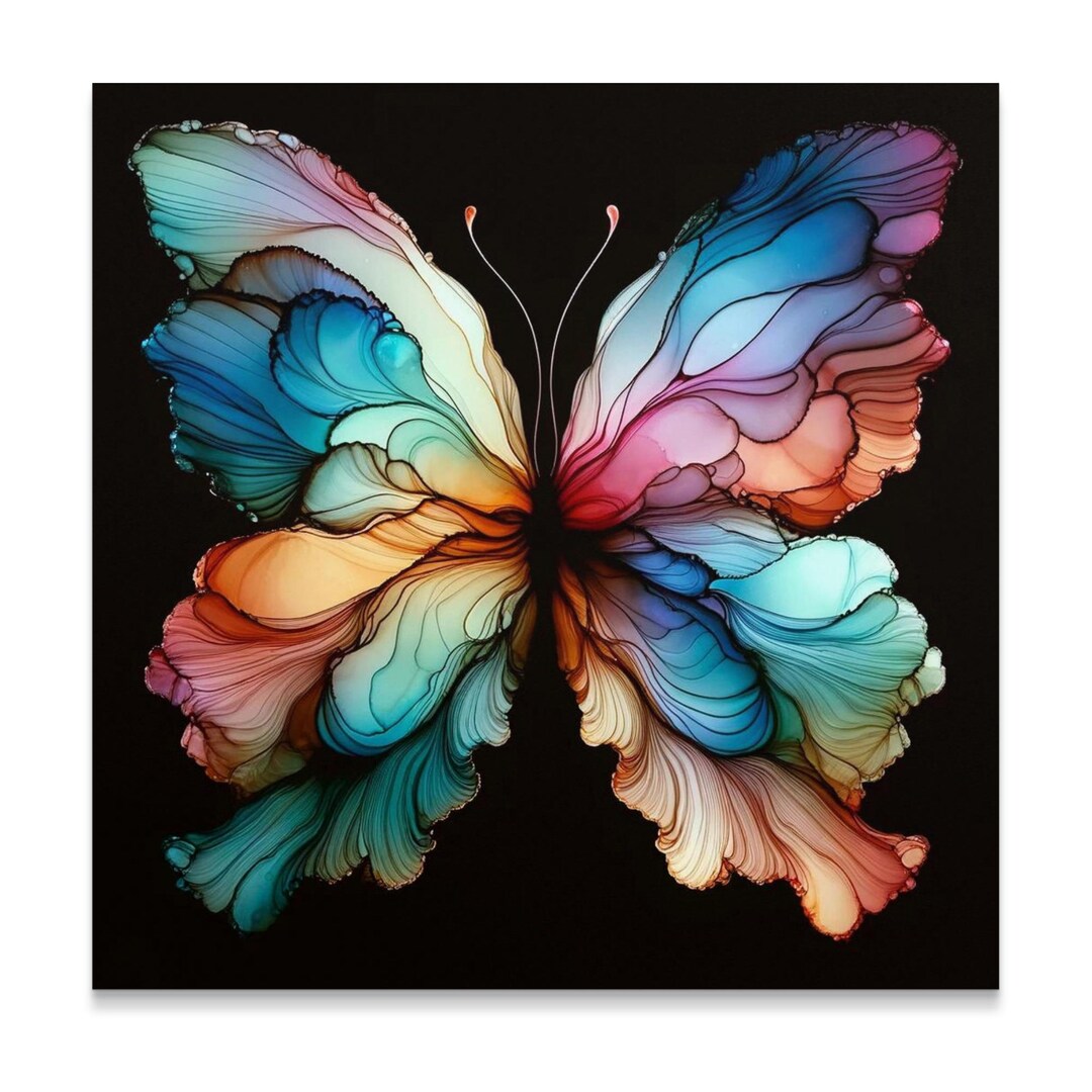 Colorful Butterfly Wall Art, Abstract Modern Decor, Home and Office ...