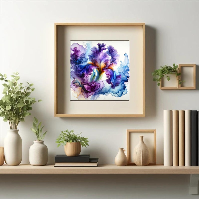 Vibrant Floral Wall Art, Watercolor Flower Print, Colorful Botanical ...