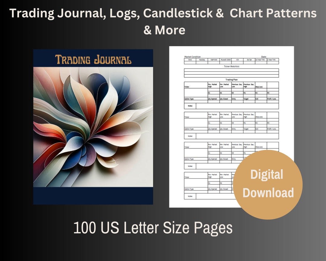 Trading Journal Logs Chart Patterns & More for Day Stock - Etsy