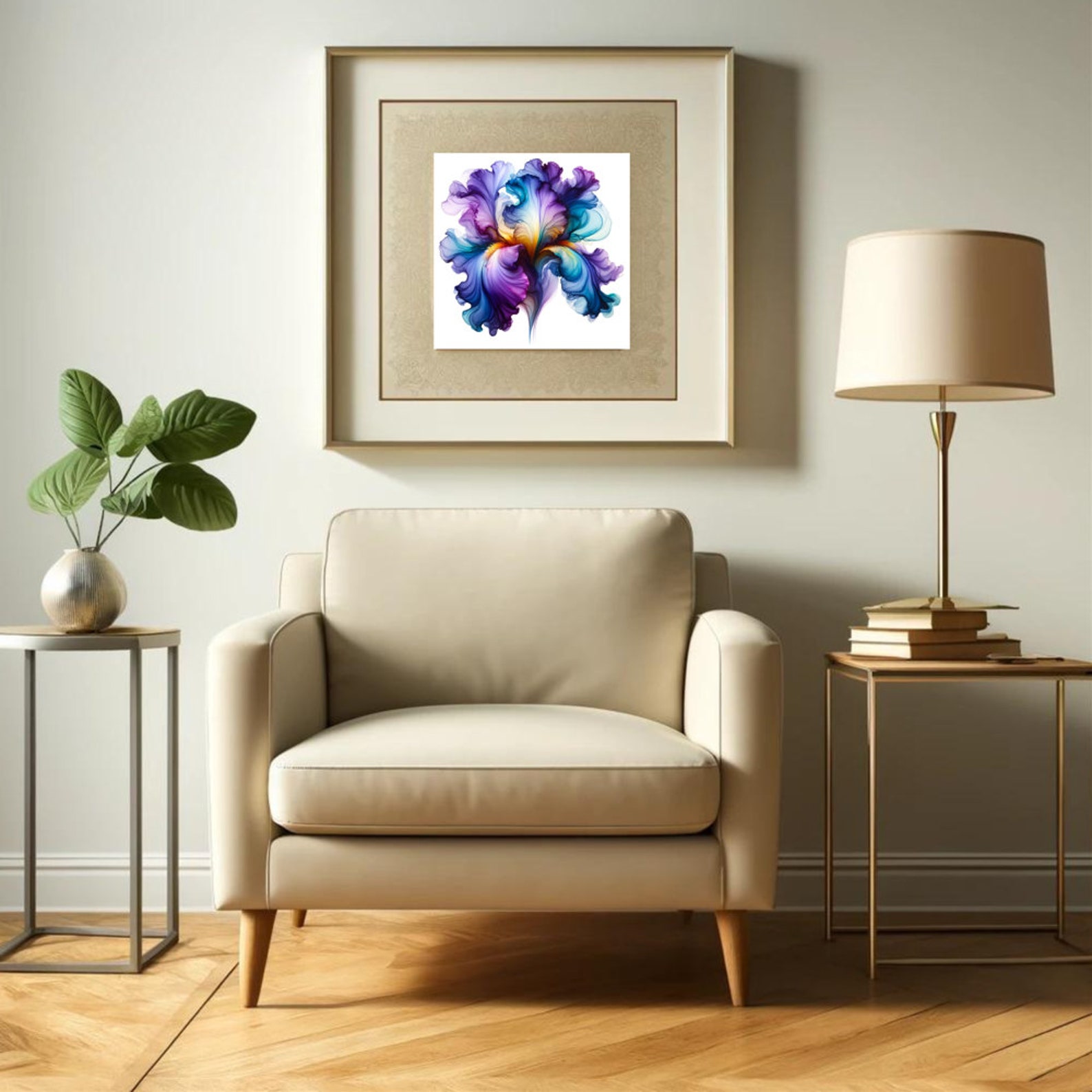 Abstract Floral Art, Vibrant Flower Wall Print, Modern Home Decor ...